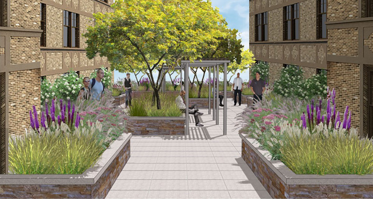 Freightway Residential Courtyards - RGR Landscape